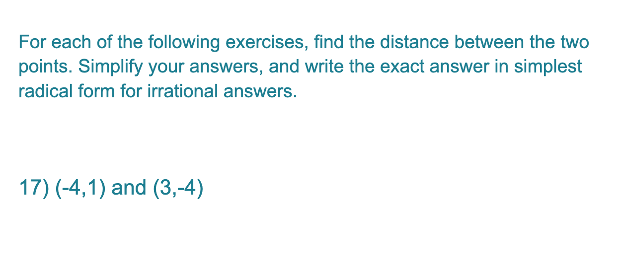 Solved For each of the following exercises, find the | Chegg.com