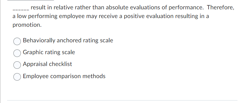 Solved result in relative rather than absolute evaluations | Chegg.com