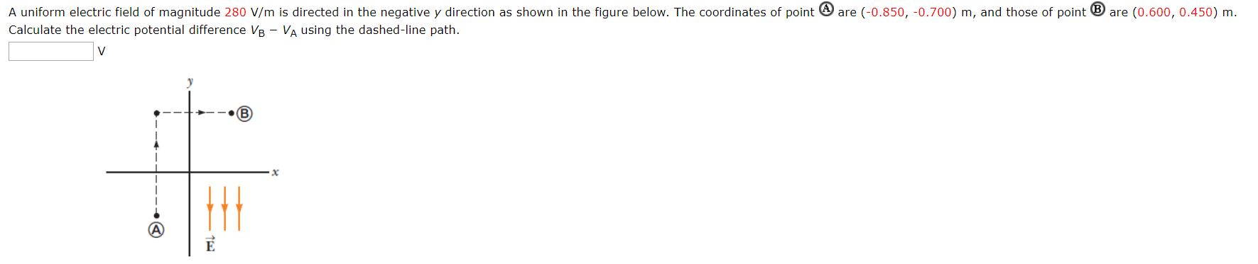 Solved A uniform electric field of magnitude 280 V/m is | Chegg.com