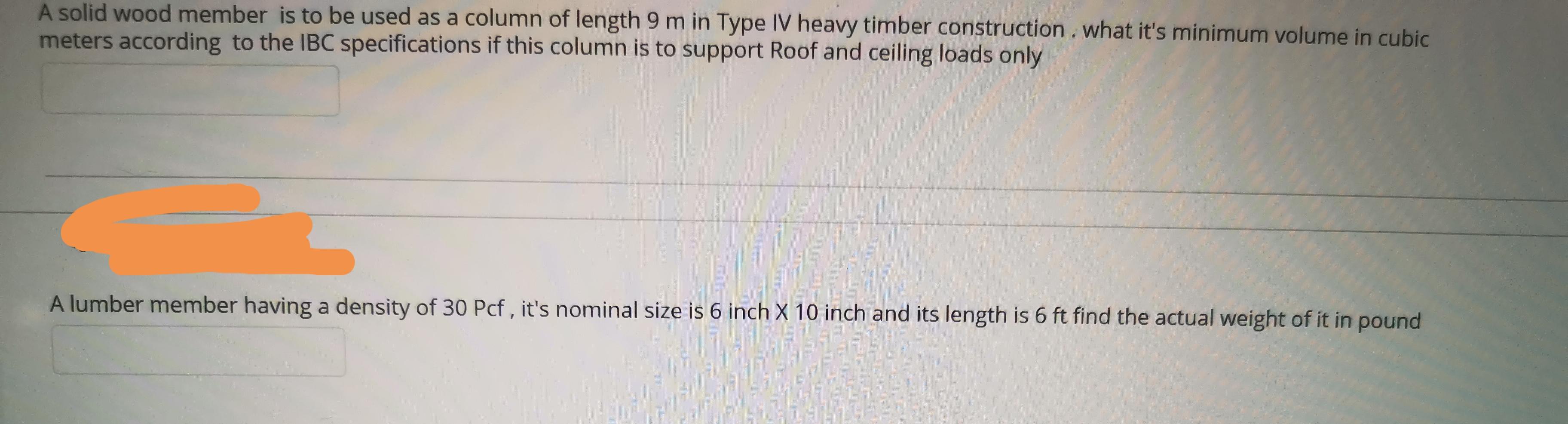 Solved A solid wood member is to be used as a column of | Chegg.com