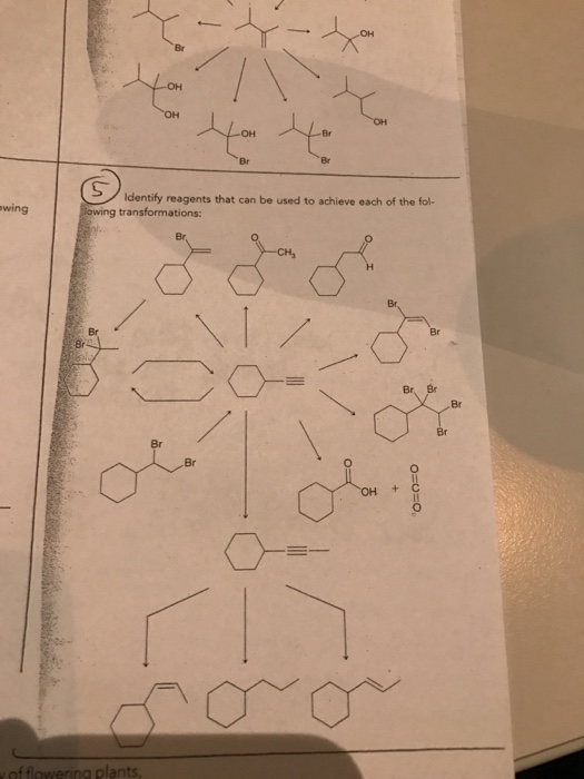 Solved Identify reagents that can be used to achieve each of | Chegg.com