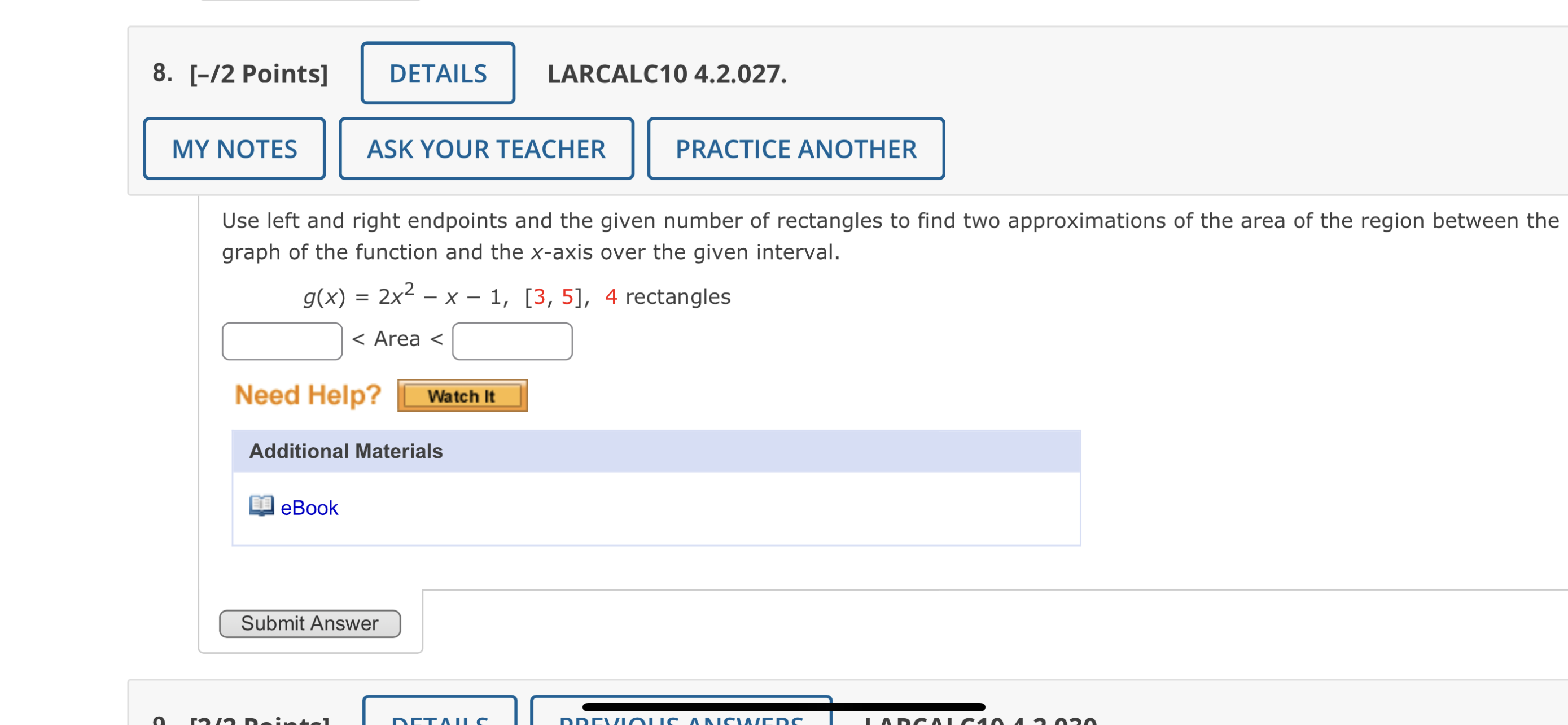 Solved Use left and right endpoints and the given number of | Chegg.com