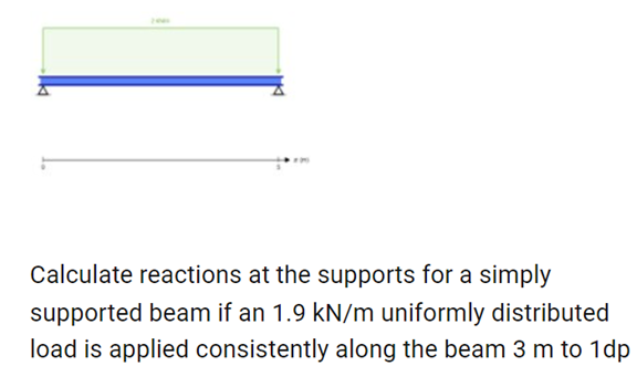 [Solved]: Calculate reactions at the supports for a simply