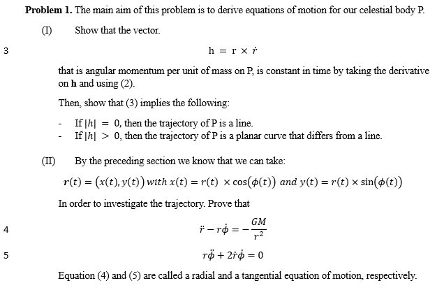 Solved 1. Keplerian (non-relativistic) orbits Newtonian | Chegg.com