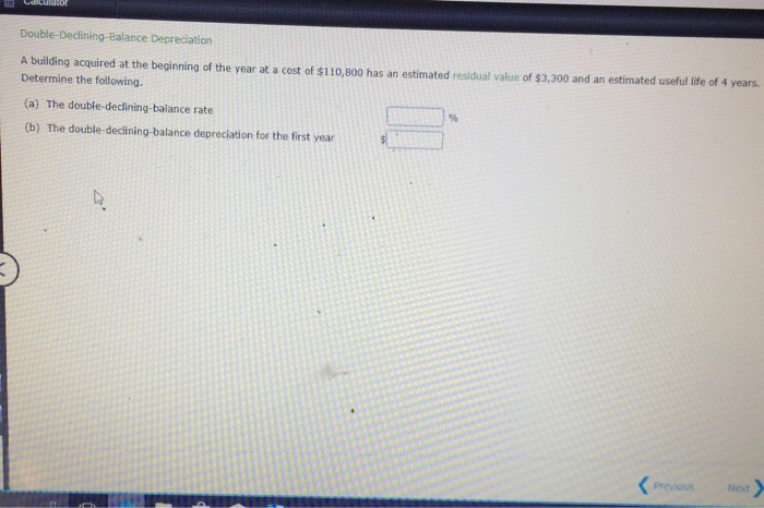 Solved Double-Declining-Balance Depreciation A building | Chegg.com