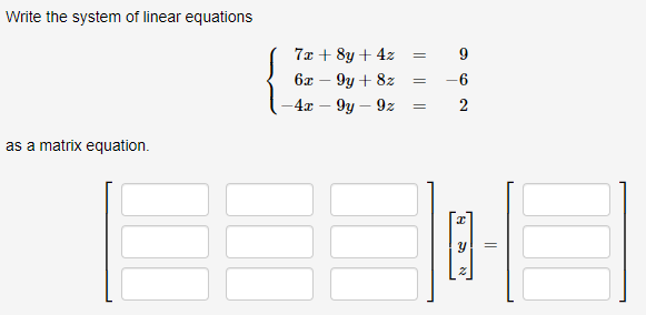 Solved Write the system of linear | Chegg.com