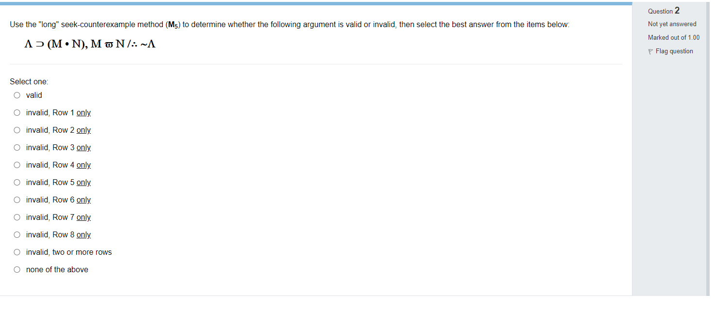 Solved Question 2 Use the "long" seek-counterexample method | Chegg.com