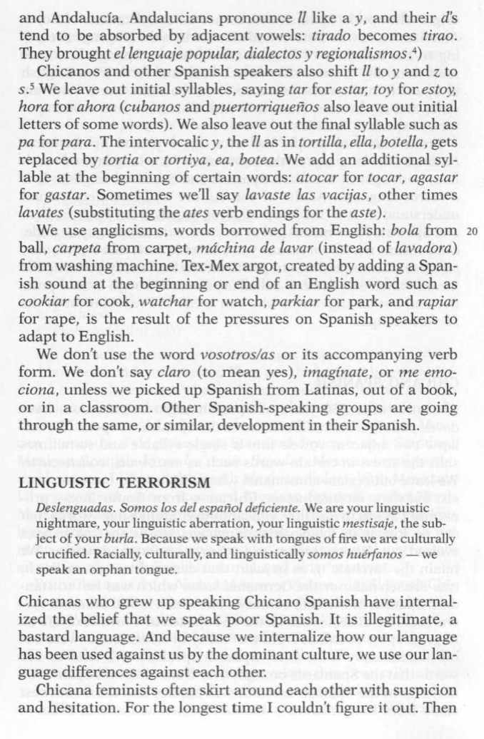 Solved How to Tame a Wild Tongue Gloria Anzaldúa was born in | Chegg.com