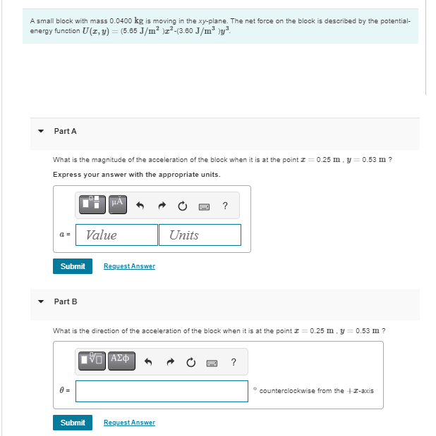 Solved A small block with mass 0.0400 kg is moving in the | Chegg.com