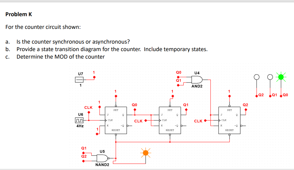 Solved For the counter circuit shown: a. Is the counter | Chegg.com