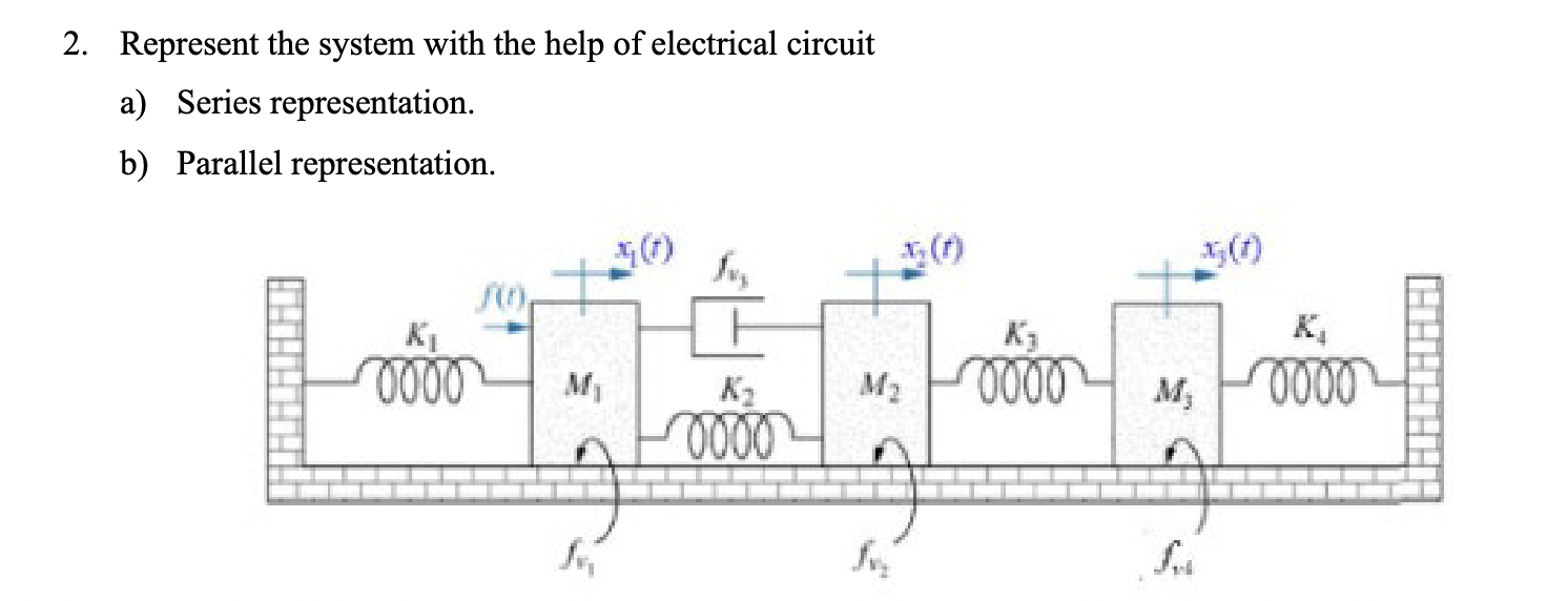 2. Represent the system with the help of electrical | Chegg.com