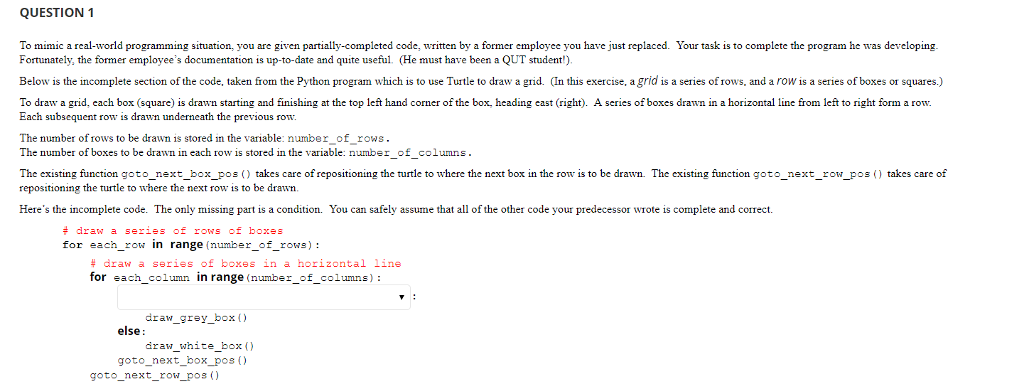 Solved QUESTION 1 To mimic a real-world programming | Chegg.com