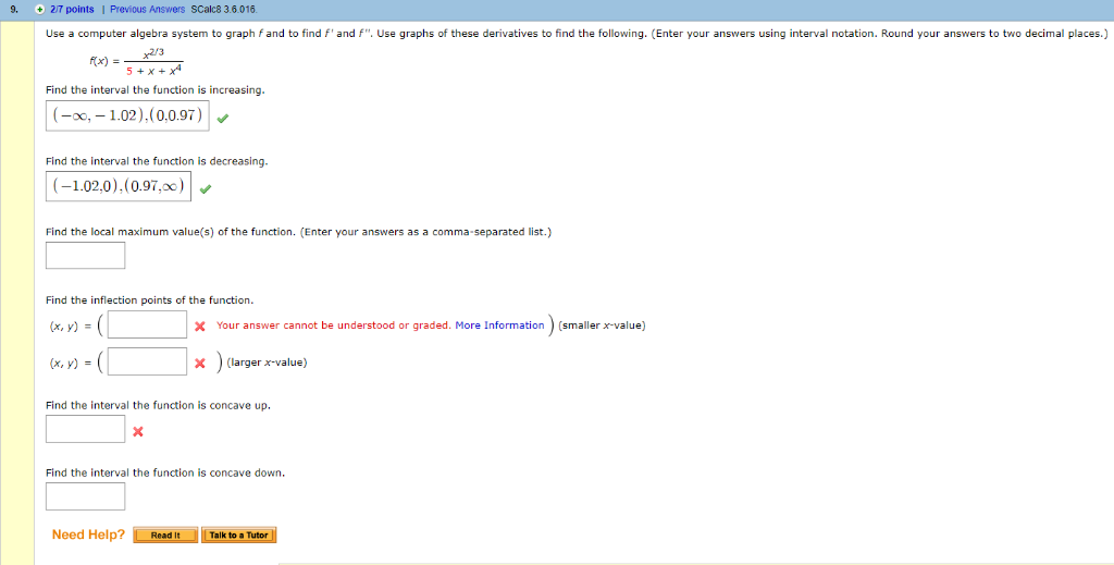 Solved Use a computer algebra system to graph f and to find | Chegg.com