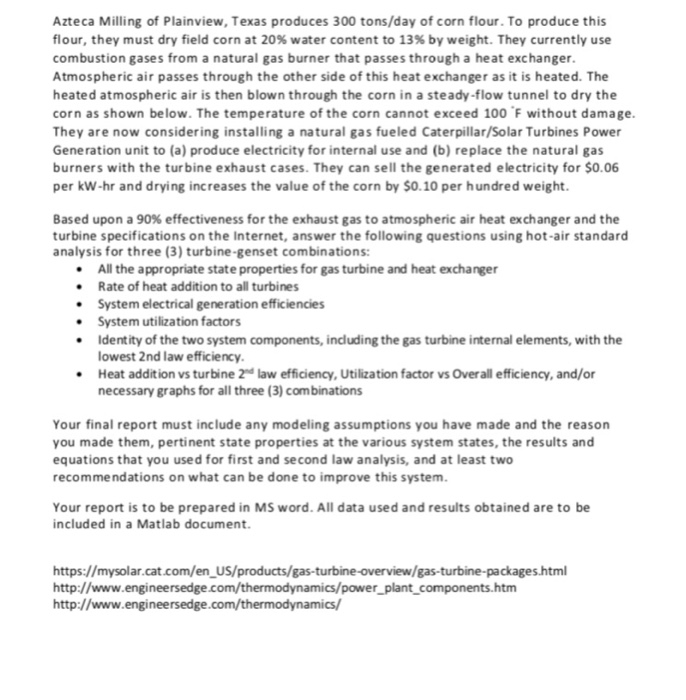 Solved Azteca Milling of Plainview, Texas produces 300 | Chegg.com