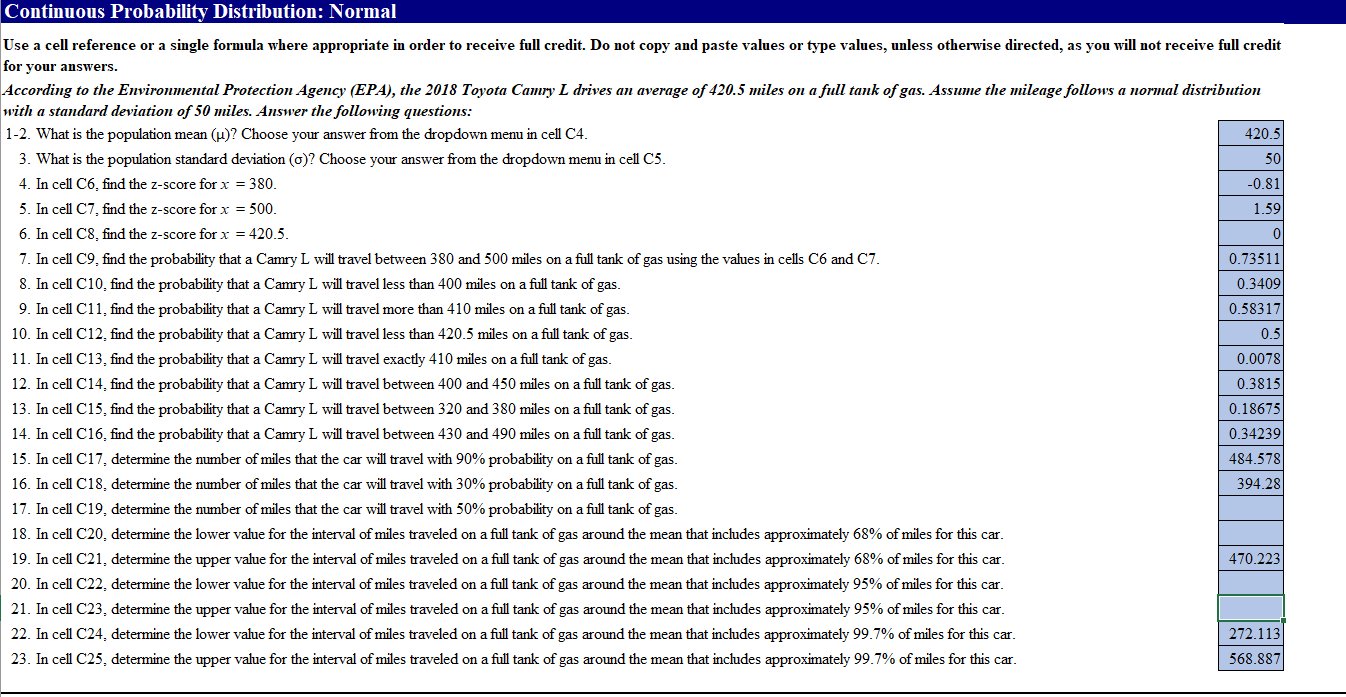 Solved Continuous Probability Distribution: Normal Use a | Chegg.com