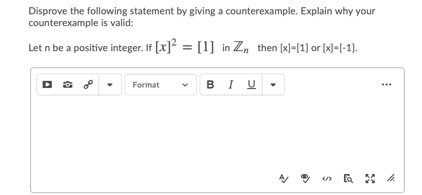 Solved Disprove the following statement by giving a | Chegg.com