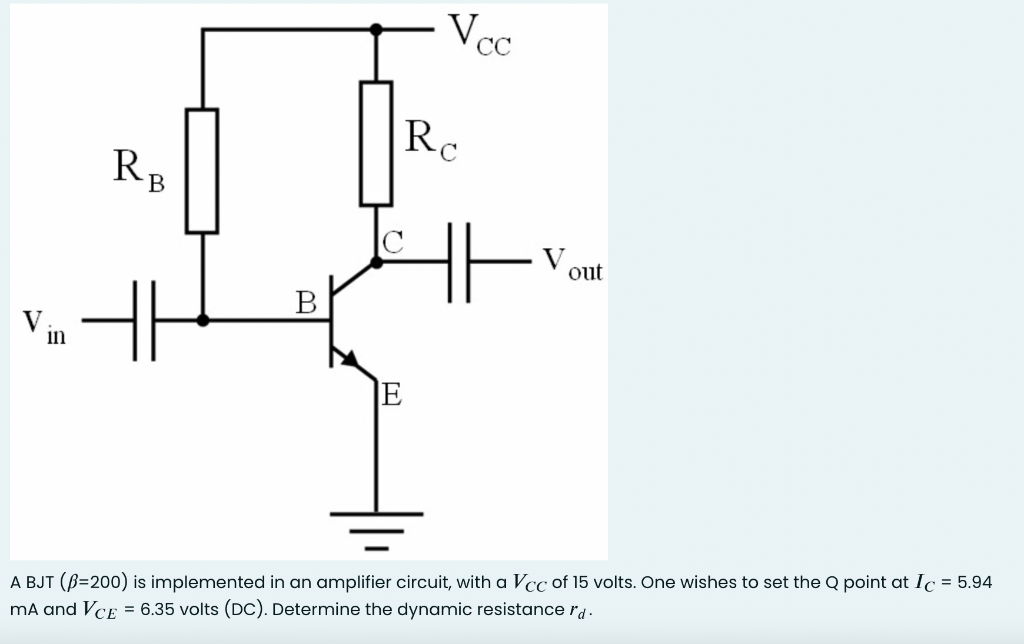 Solved A BJT (β=200) is implemented in an amplifier circuit, | Chegg.com