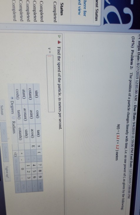 Solved: Begin Date: 8/27/2019 12:01:00 AM - Due Date: 9/4/... | Chegg.com