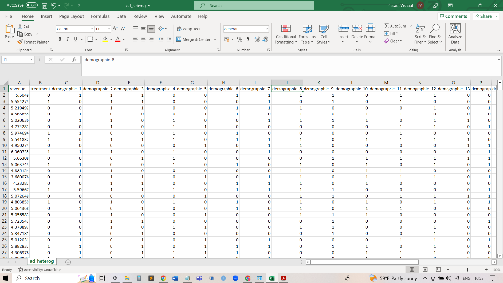 Solved Attached is a screenshot of the dataset | Chegg.com