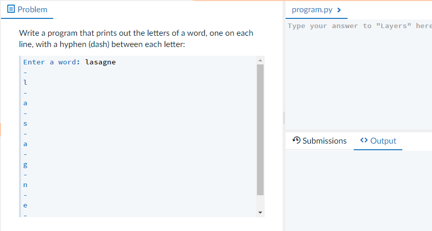 Solved Problem program.py > Type your answer to "Layers" | Chegg.com