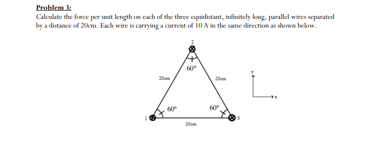 Solved Problem 3: Calculate the force per unit length on | Chegg.com