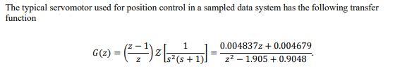 Solved The typical servomotor used for position control in a | Chegg.com