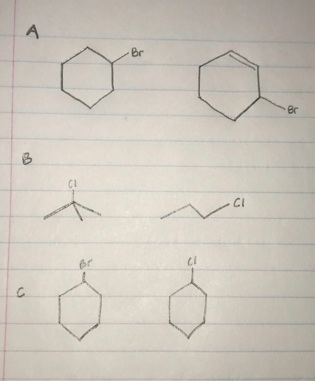 Solved For each pair of the following compounds, circle the | Chegg.com