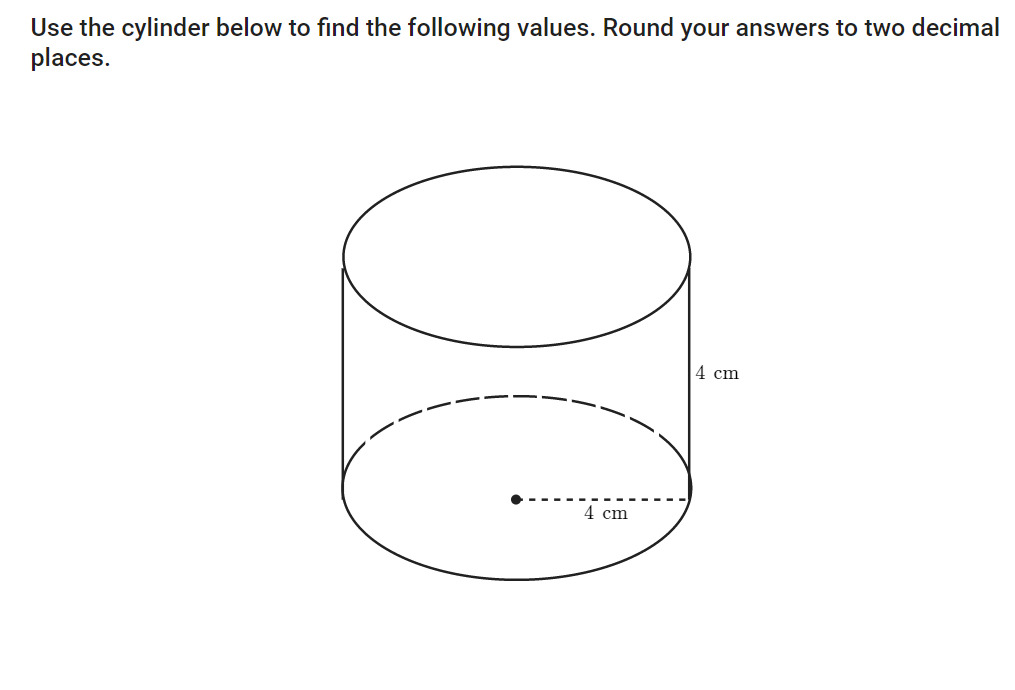 Solved a) Find the area of the cylinder's base. b) Find the | Chegg.com