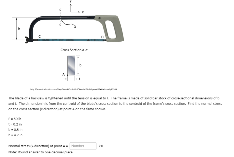Solved - - Cross Section a-a - - | Chegg.com