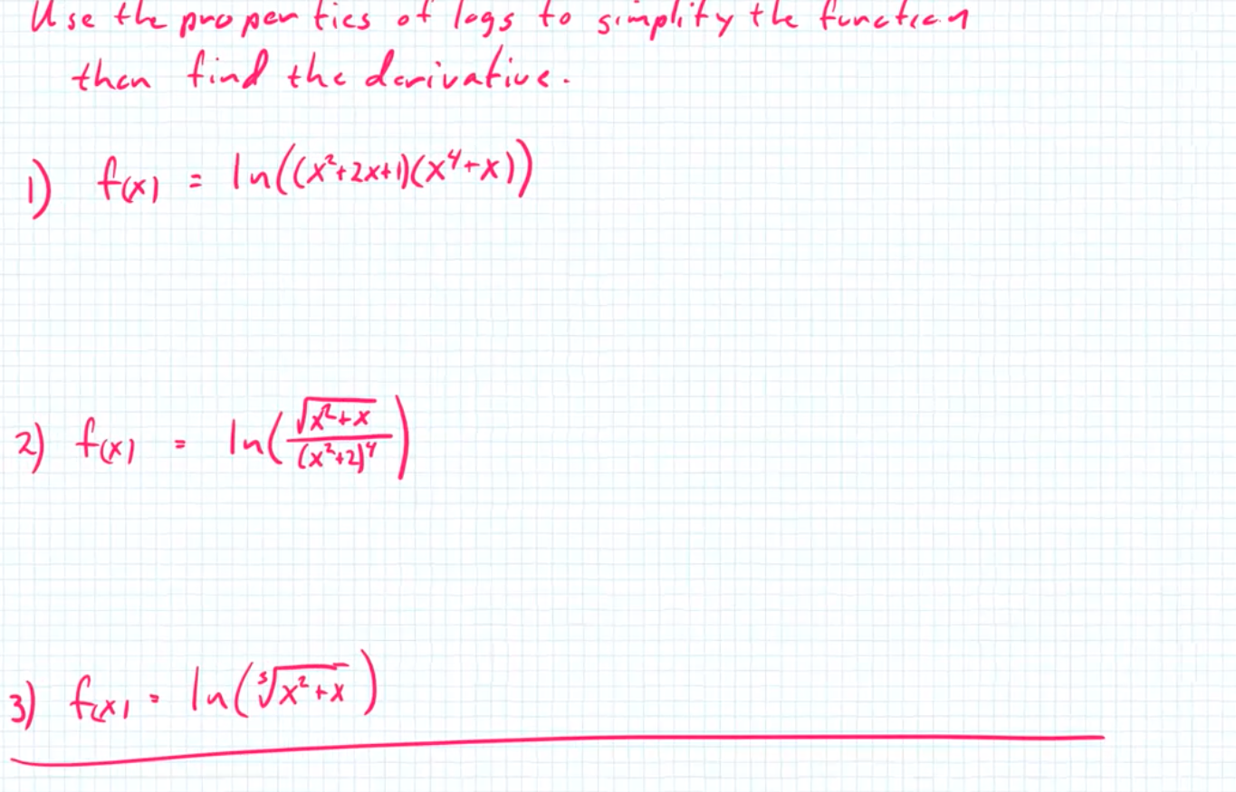 Solved Use the properties of logs to simplity the function | Chegg.com