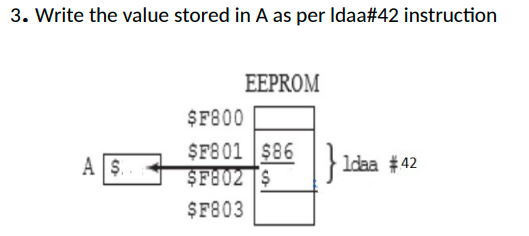 Solved 3. Write the value stored in A as per Idaa\#42 | Chegg.com