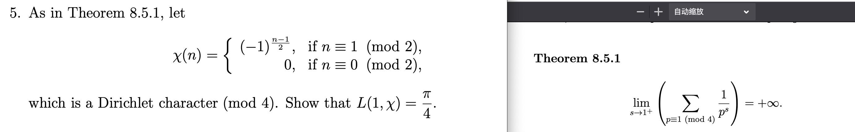 Solved 5. As in Theorem 8.5.1, let χ(n)={(−1)2n−1,0, if | Chegg.com