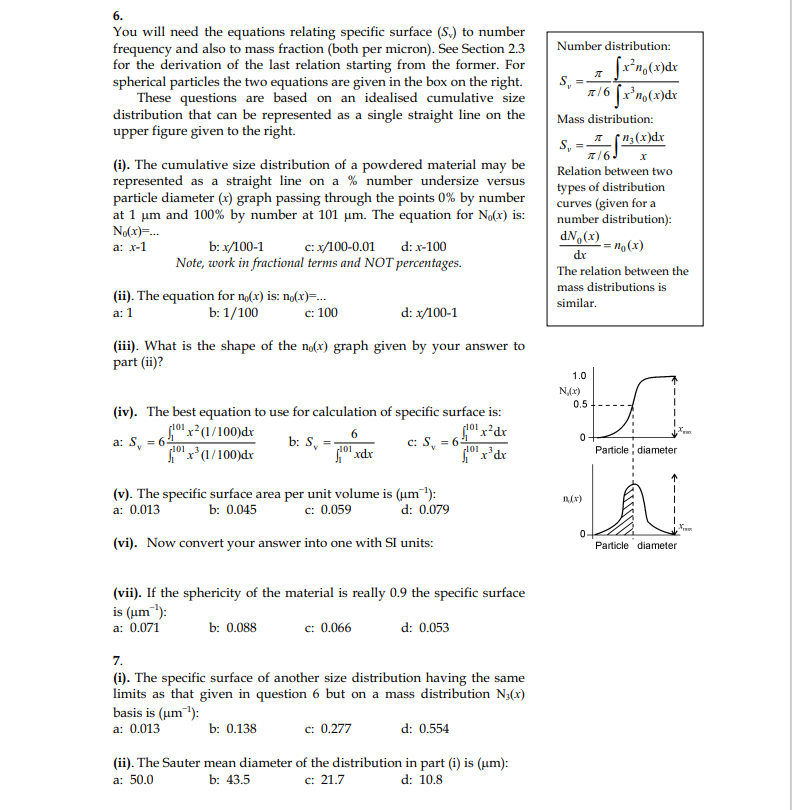 Solved 6. (iii). What is the shape of the n0(x) graph given | Chegg.com