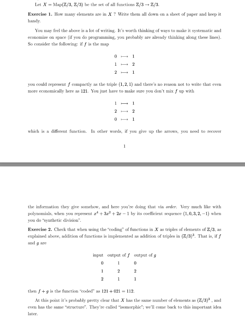 Solved Let X=Map(Z/3,Z/3) be the set of all functions | Chegg.com