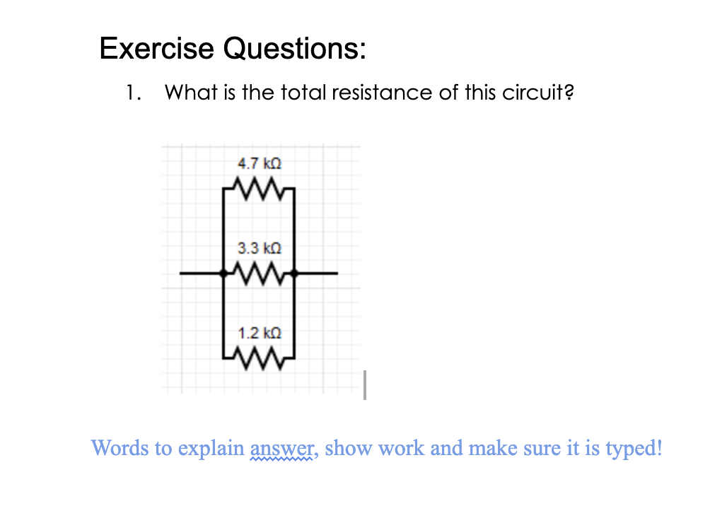 Solved 1. What is the total resistance of this circuit? | Chegg.com