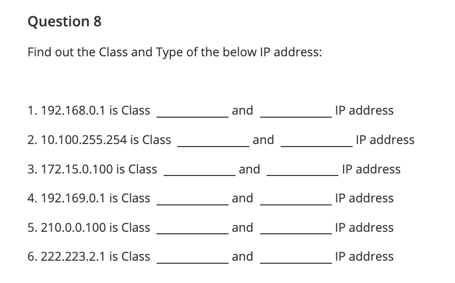 Solved Question 9 Which of the following is an APIPA | Chegg.com