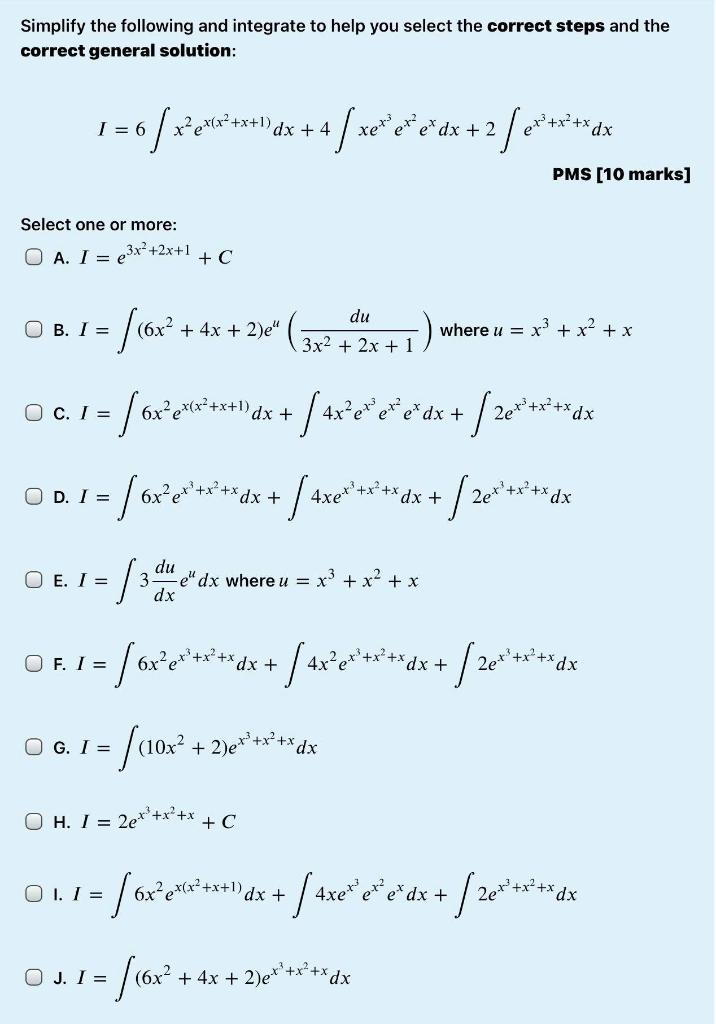 Solved Simplify the following and integrate to help you | Chegg.com