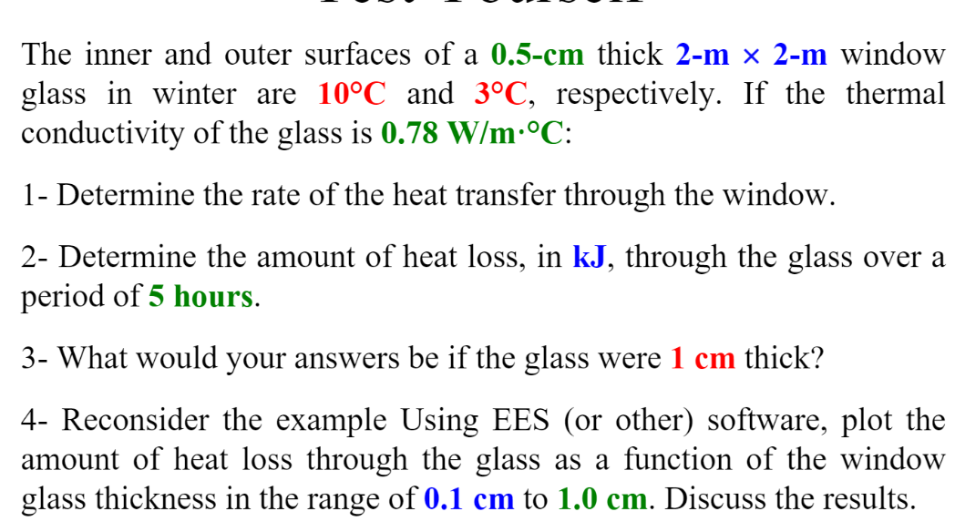Solved The inner and outer surfaces of a 0.5-cm thick 2-m x | Chegg.com
