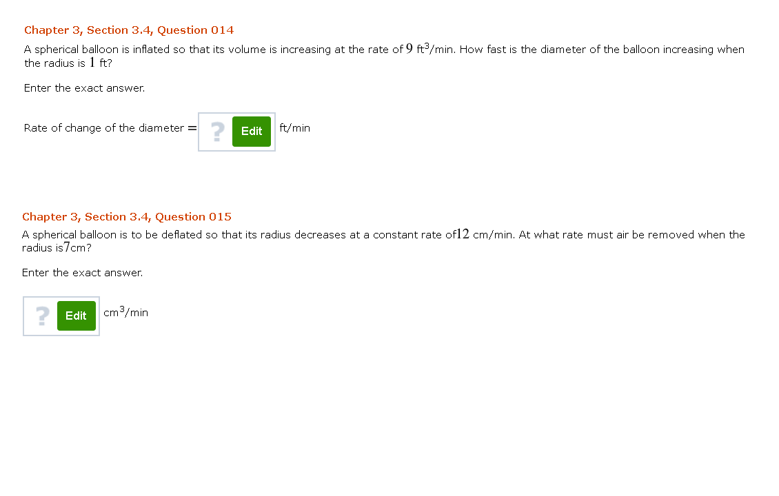 Solved Chapter 3, Section 3.4, Question 014 A spherical | Chegg.com