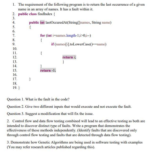 Solved 1. The requirement of the following program is to | Chegg.com