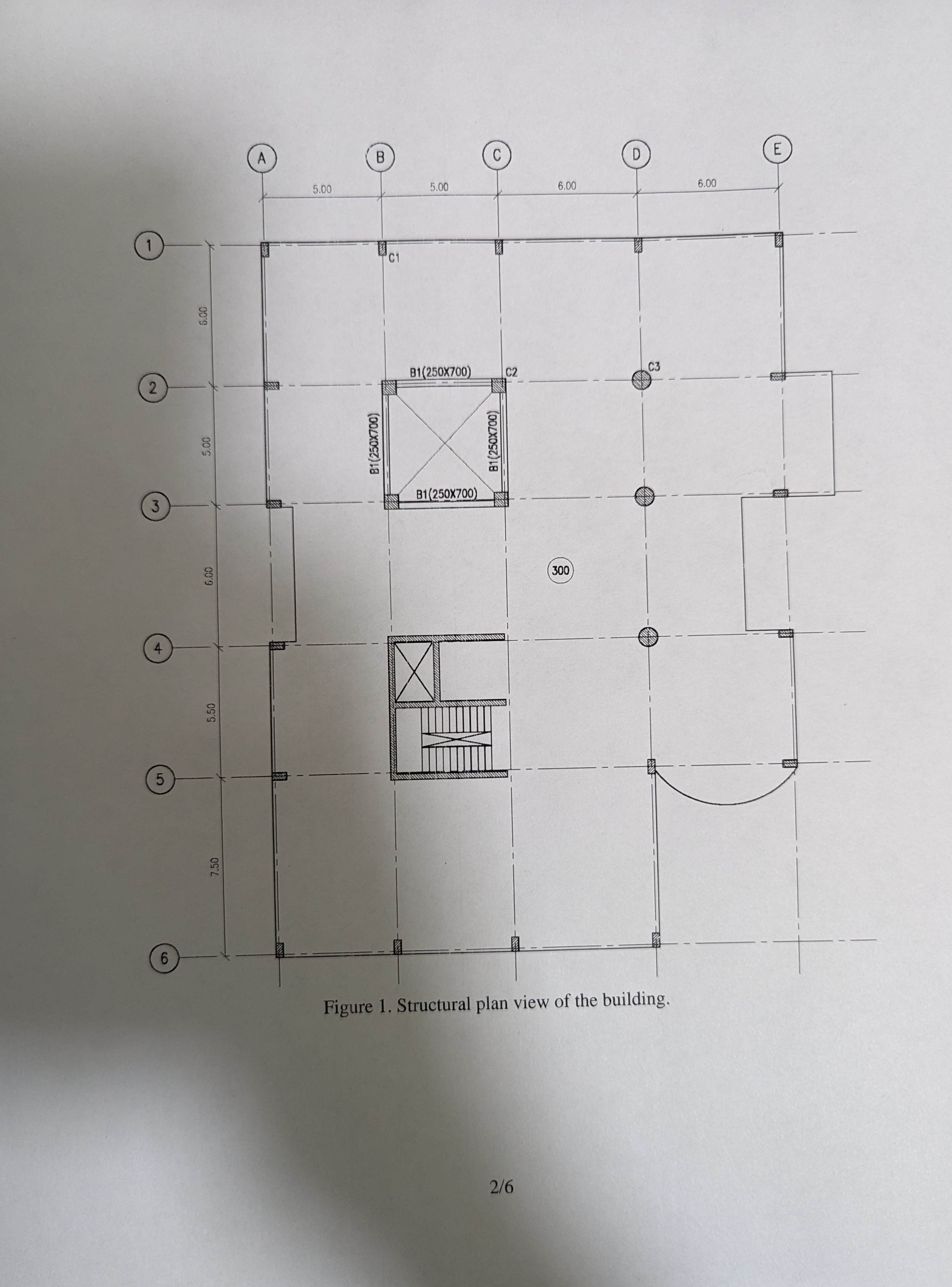 Problem (1): Figure 1 shows structural plan of a | Chegg.com