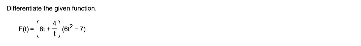 Solved Differentiate The Given Function 4333