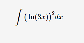 Solved ∫﻿﻿(ln(3x))2dx | Chegg.com