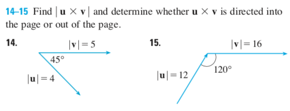 Solved 14-15 Find | u × v l and determine whether u × v is | Chegg.com