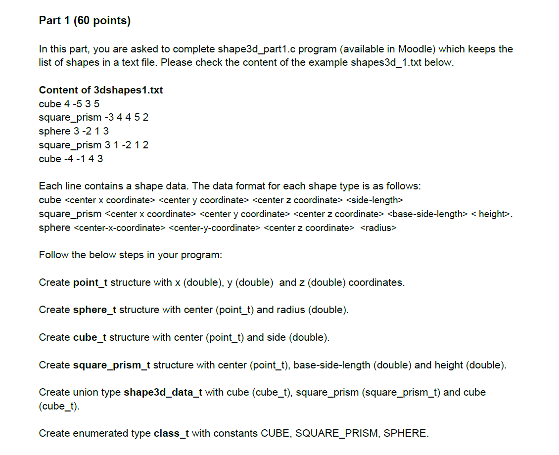 Solved Note: This question should be solved with C Language. | Chegg.com