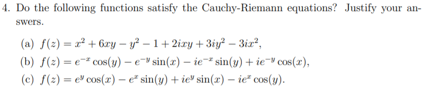 Solved 4. Do the following functions satisfy the | Chegg.com
