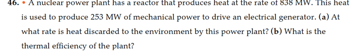 Solved 46. - A nuclear power plant has a reactor that | Chegg.com