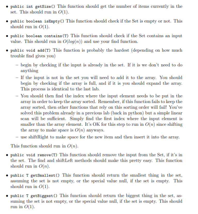 Solved Help Fix Java Code Below According To The Methods 