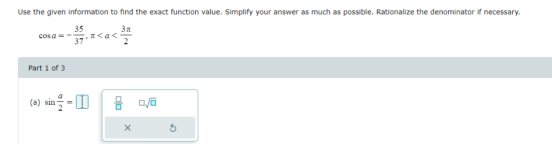 Solved Use the given information to find the exact function | Chegg.com