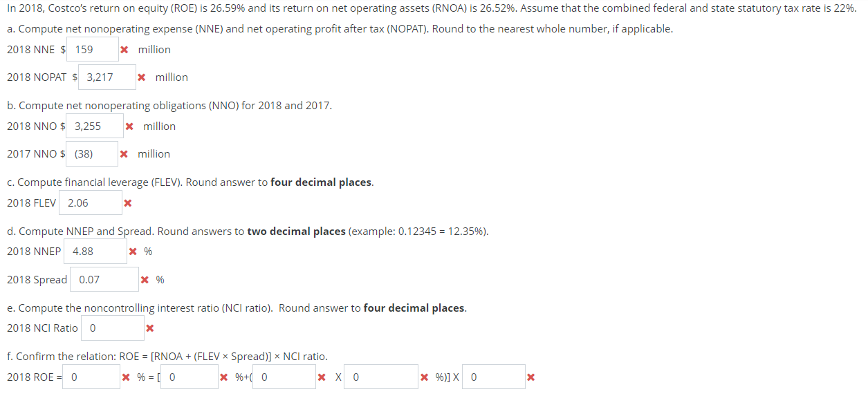 Solved Direct Computation of Nonoperating Return with | Chegg.com